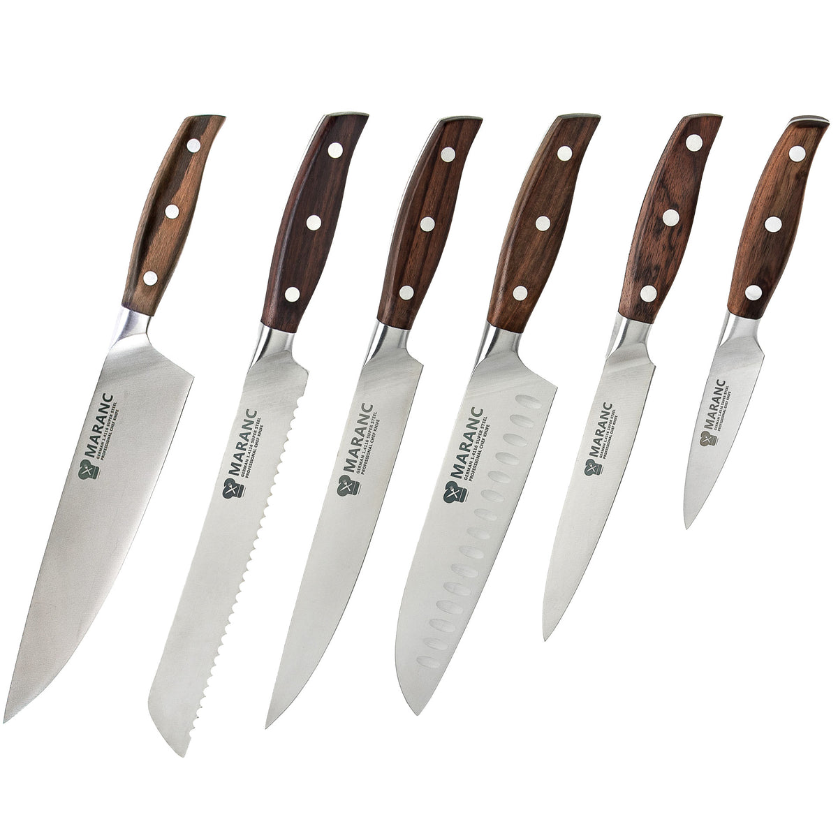 Cutit filetat profesional Maranc, otel de damasc, 15 cm, M174