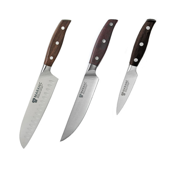 Cutit filetat profesional Maranc, otel de damasc, 15 cm, M174